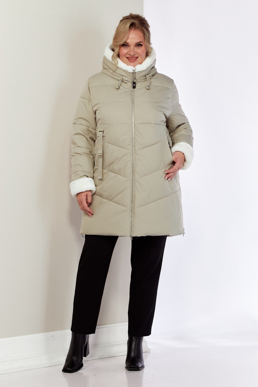 Куртка 2162 бежевый Shetti купить в интернет магазине | в наличии